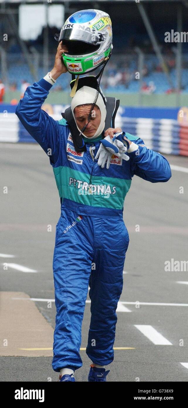 Giancarlo Fisichella practice Stock Photo - Alamy
