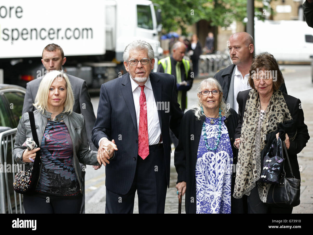 Veteran entertainer Rolf Harris arriving with daughter Bindi (left ...