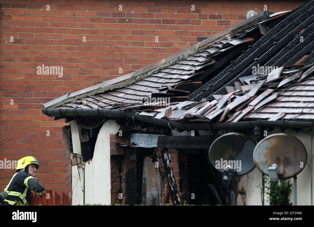 Tingley blast. Fire crews secure the scene after an explosion at a ...