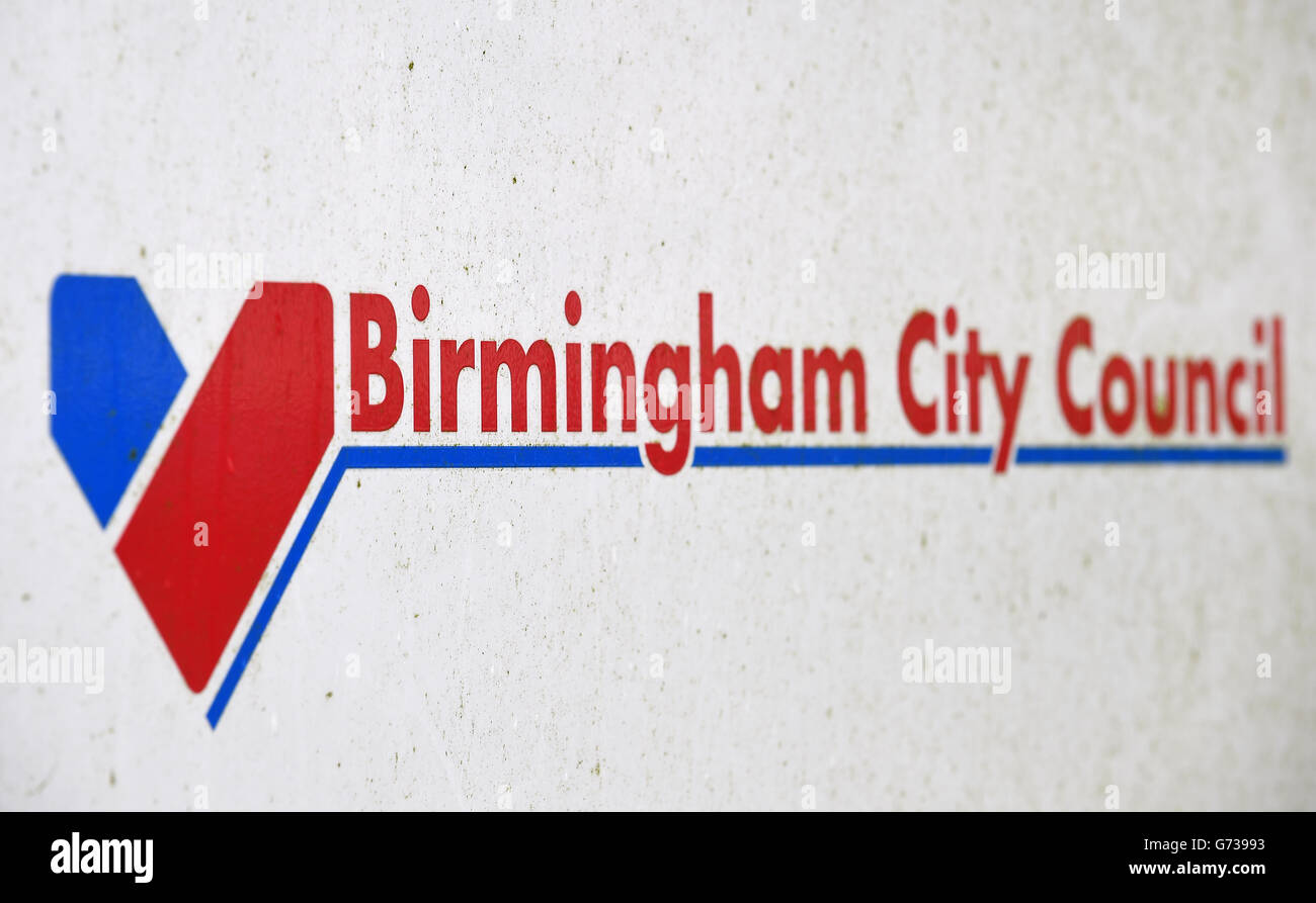 Birmingham City Council logo on a sign in Edgbaston, Birmingham Stock ...