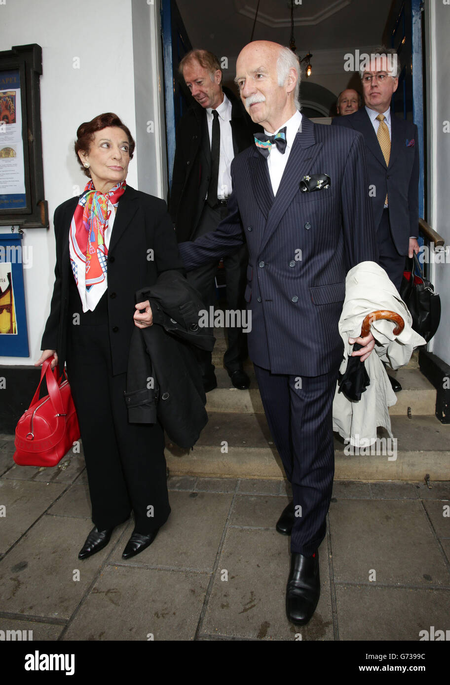 Anton Mosimann and his wife Kathryn after attending a memorial service ...