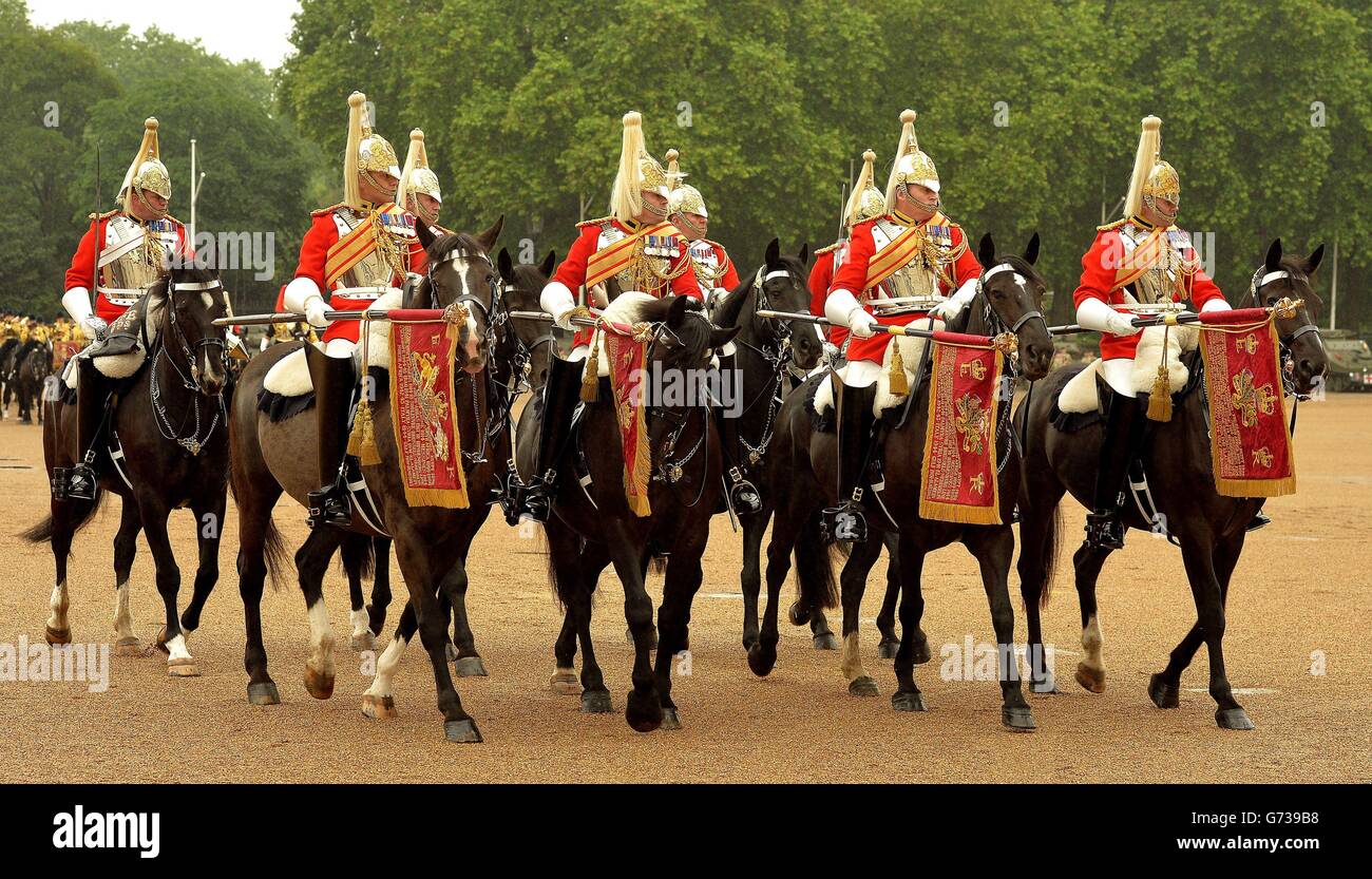 Household Cavalry presented with new standards Stock Photo - Alamy