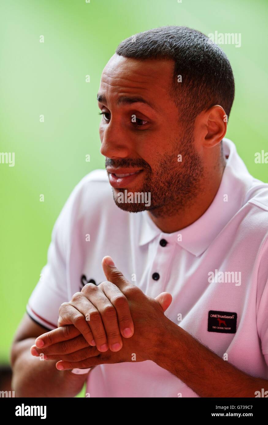 James DeGale is interviewed following the Undercard Press Conference at ...