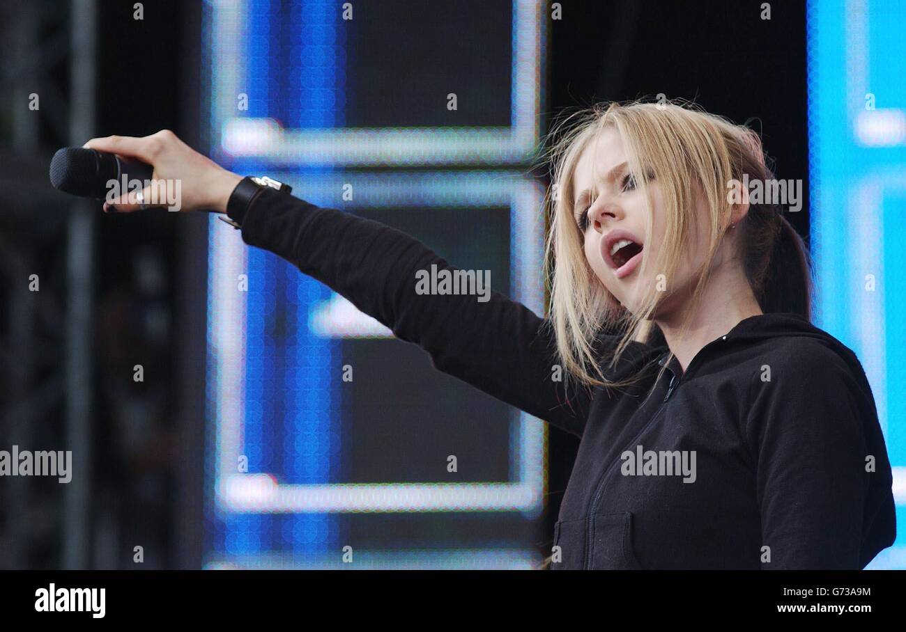 Singer Avril Lavigne performs onstage during the Capital Radio Party In ...