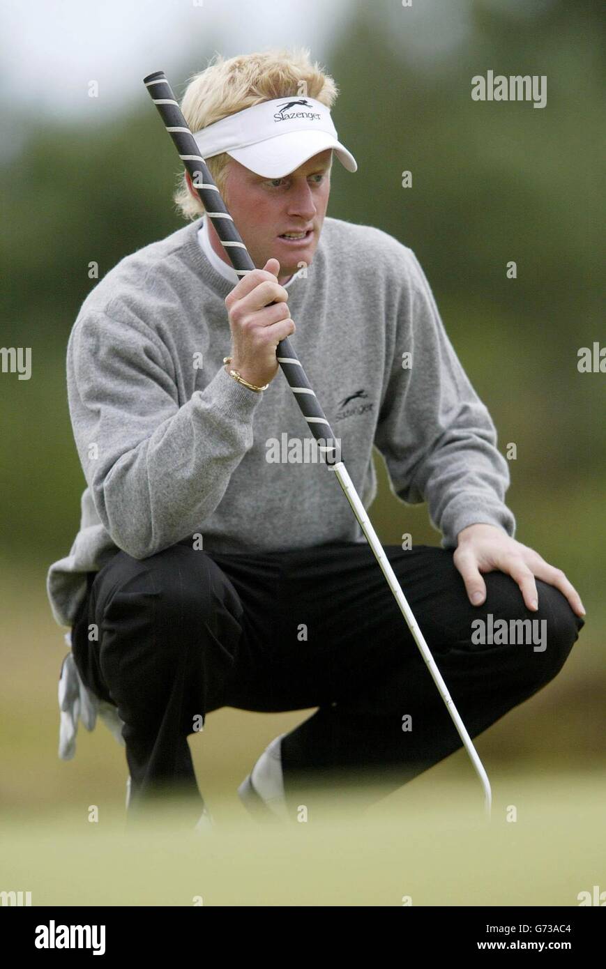 Simon Dyson in action on the Glasgow Gailes Golf Course in Scotland ...