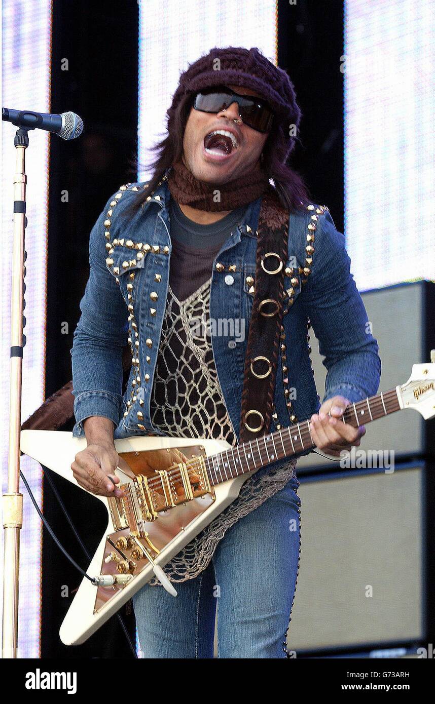 Singer Lenny Kravitz performs onstage during the Capital Radio Party In ...