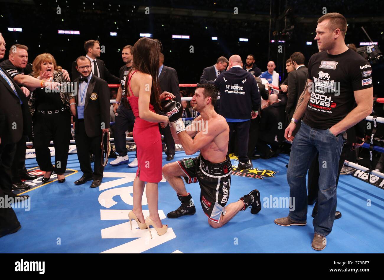 Carl Froch proposes to his girlfriend Rachael Cordingley after knocking ...