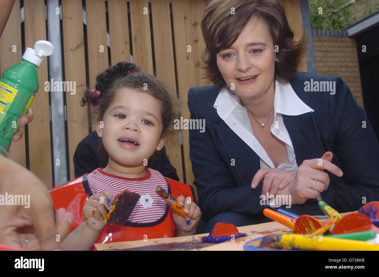 Cherie Booth - East London Childcare Institute Stock Photo - Alamy