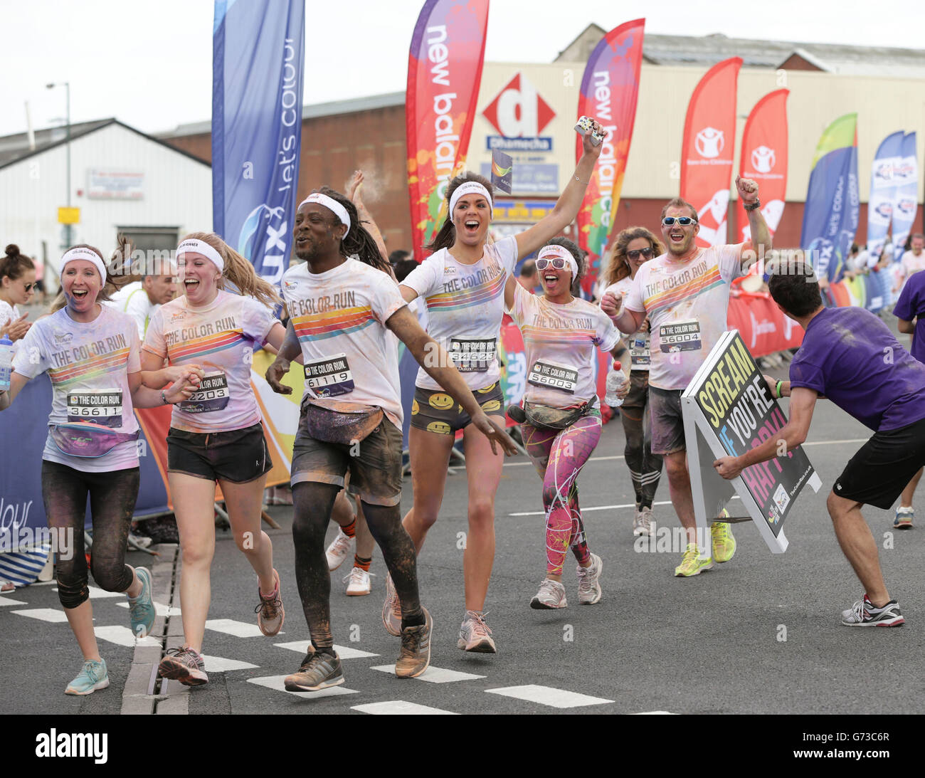 The Color Run - Wembley Stock Photo - Alamy