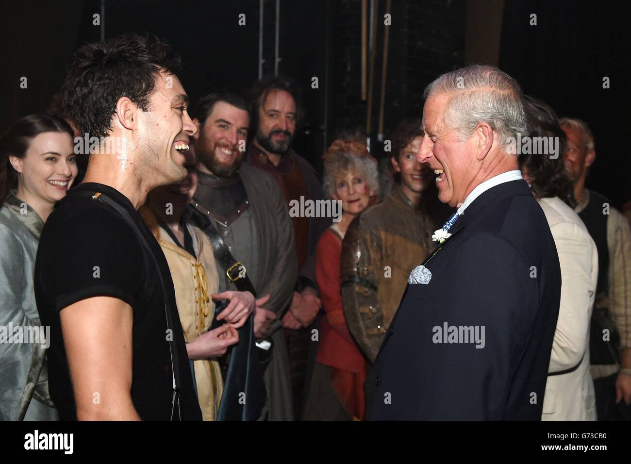 The Prince of Wales meets actor Alex Hassell who plays Prince Hal after ...