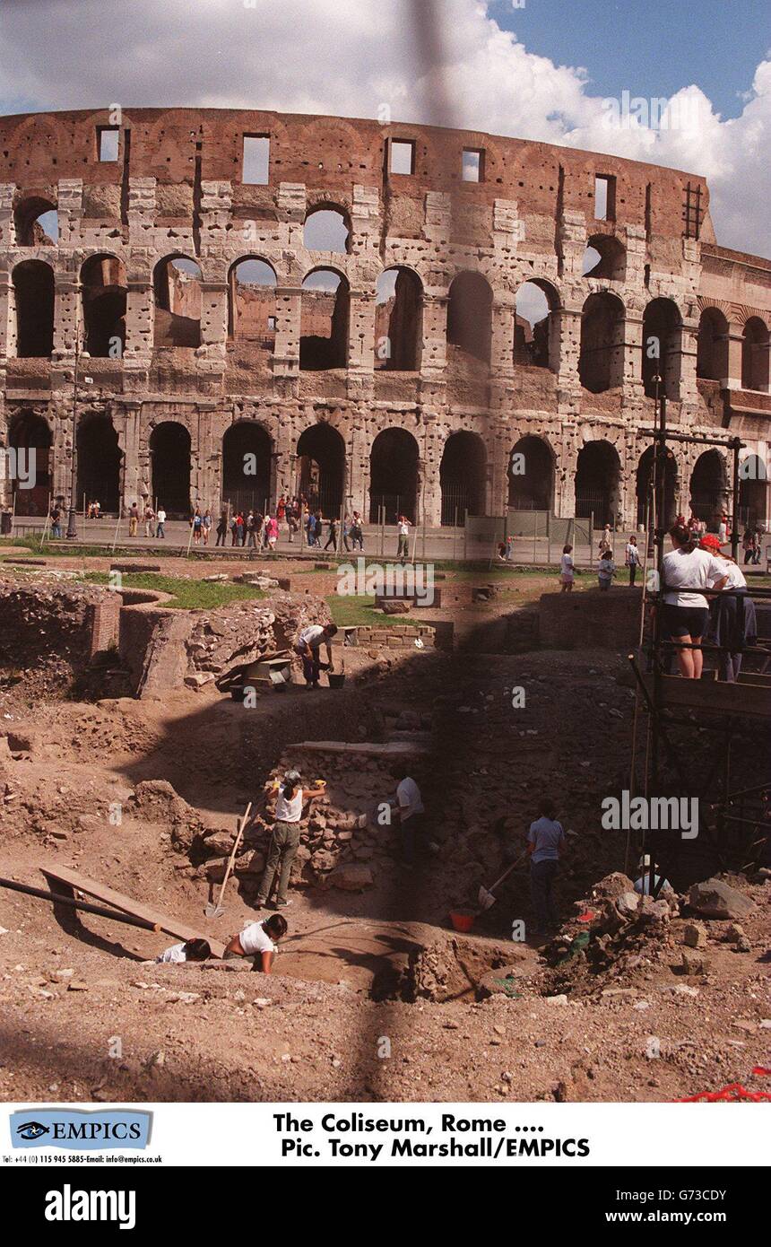 UEFA Champions League Soccer. The Coliseum, Rome Stock Photo - Alamy