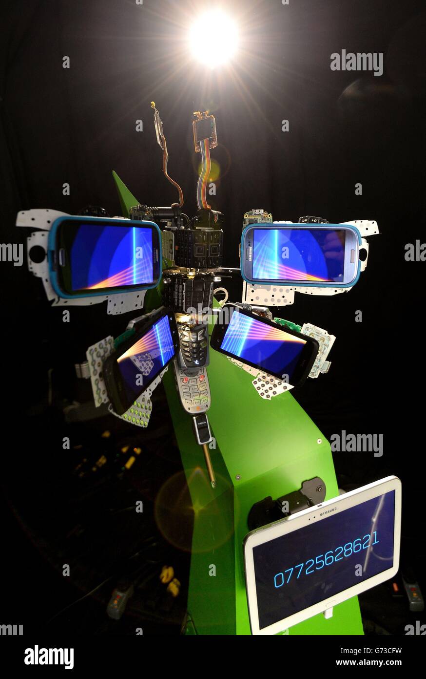 General view of a Digital butterfly commissioned by O2 Recycle which ...