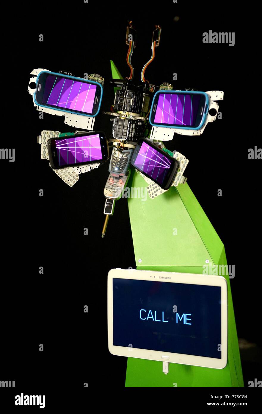 General view of a Digital butterfly commissioned by O2 Recycle which ...