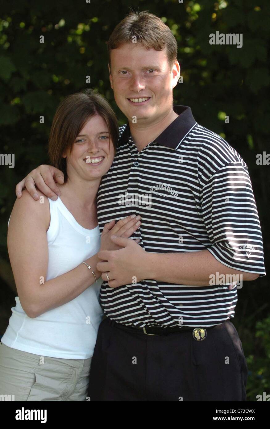 Scotland's Stuart Wilson and wife Lesley after scoring a 3 under par 68 ...