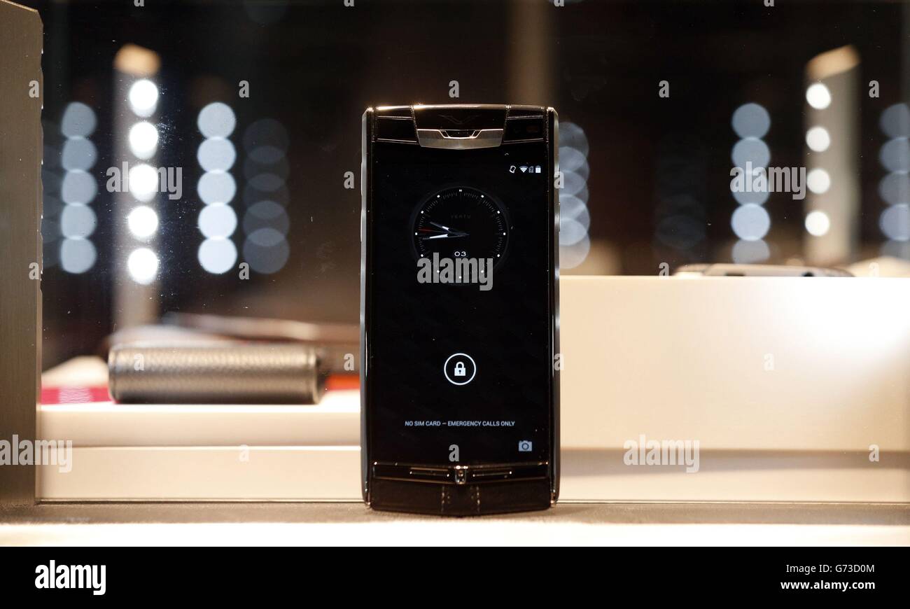 Vertu luxury phone launch Stock Photo - Alamy