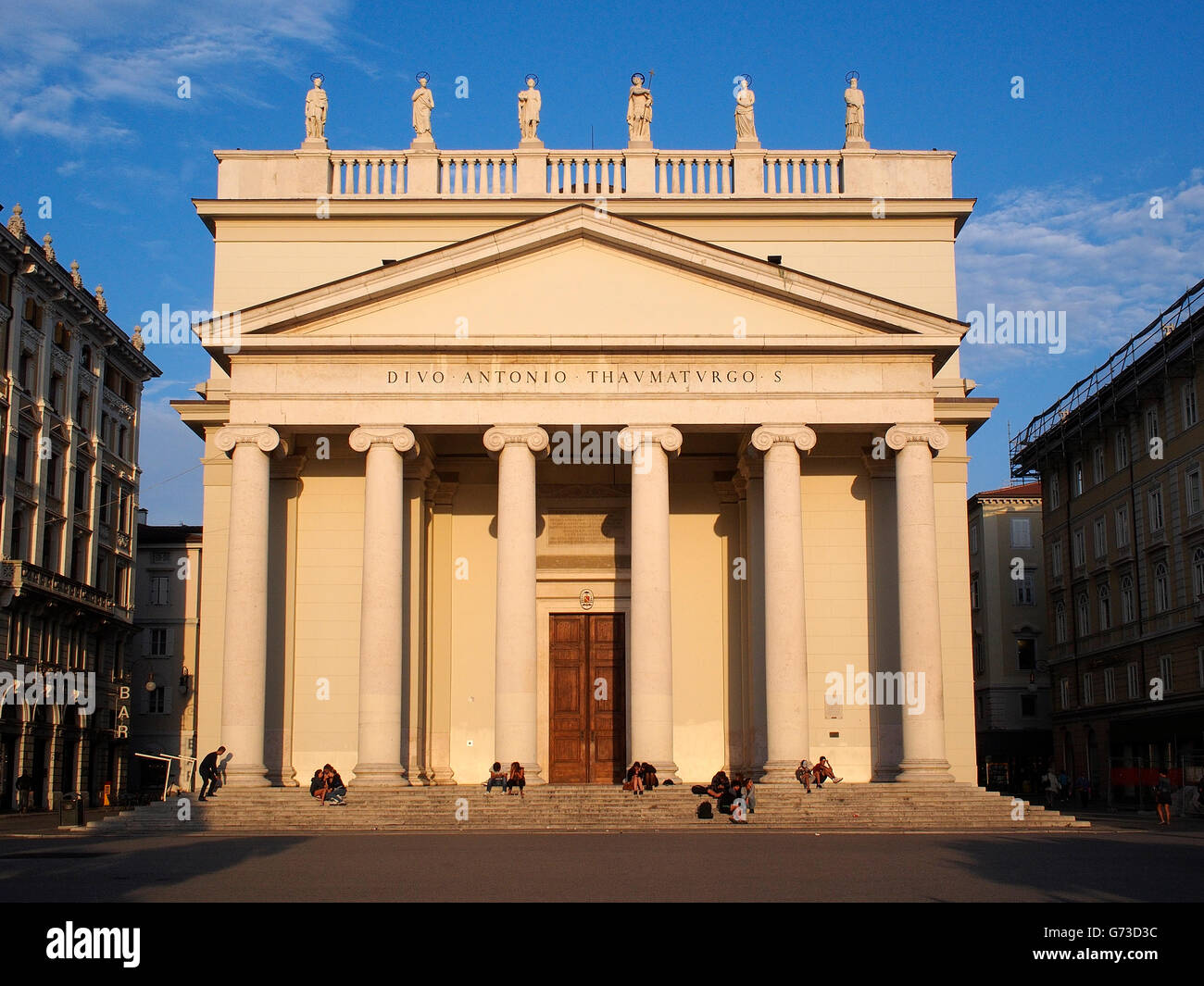 Catholic church of St. Antonio in the city center of Trieste Stock ...