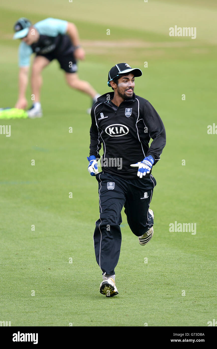 Surreys arun harinath warm up hi-res stock photography and images - Alamy