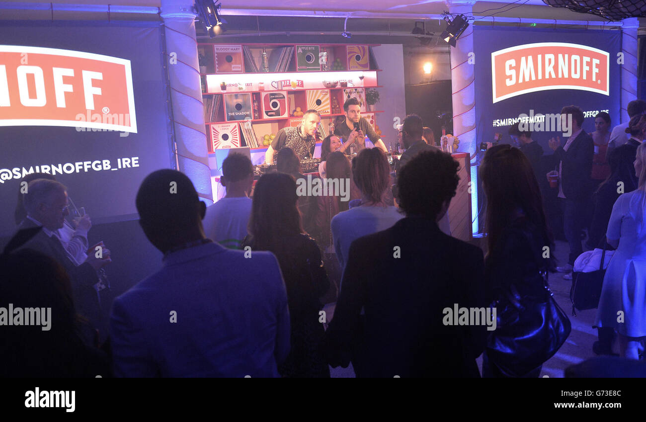 Mr Hudson (left) and the Smirnoff barman unveil 10 most popular mixed ...