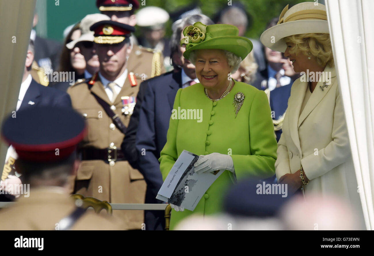 Queen Elizabeth II and The Duchess of Cornwall attend the Service of ...