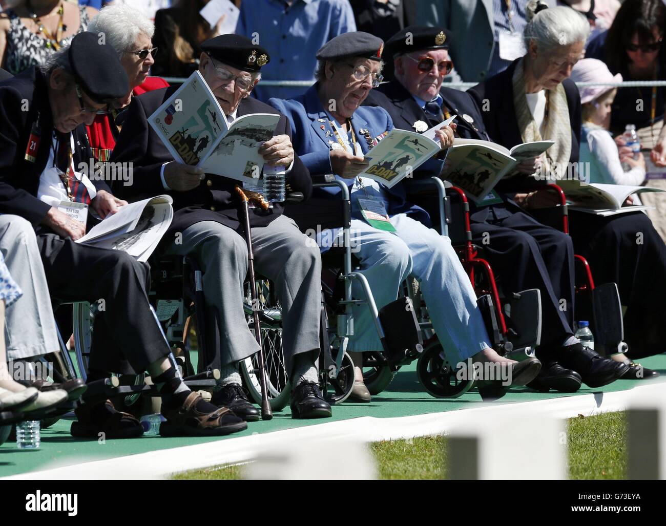 Normandy veterans take part in a service of remembrance at Commonwealth ...