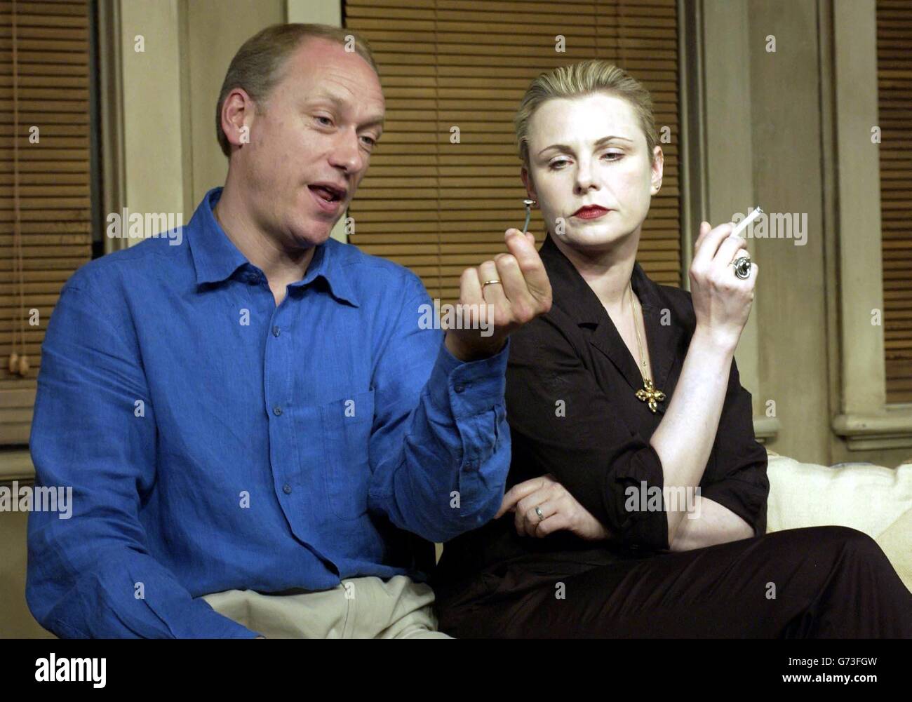 Actors Angelica Torn as Paulina and Rupert Wickham as her husband ...