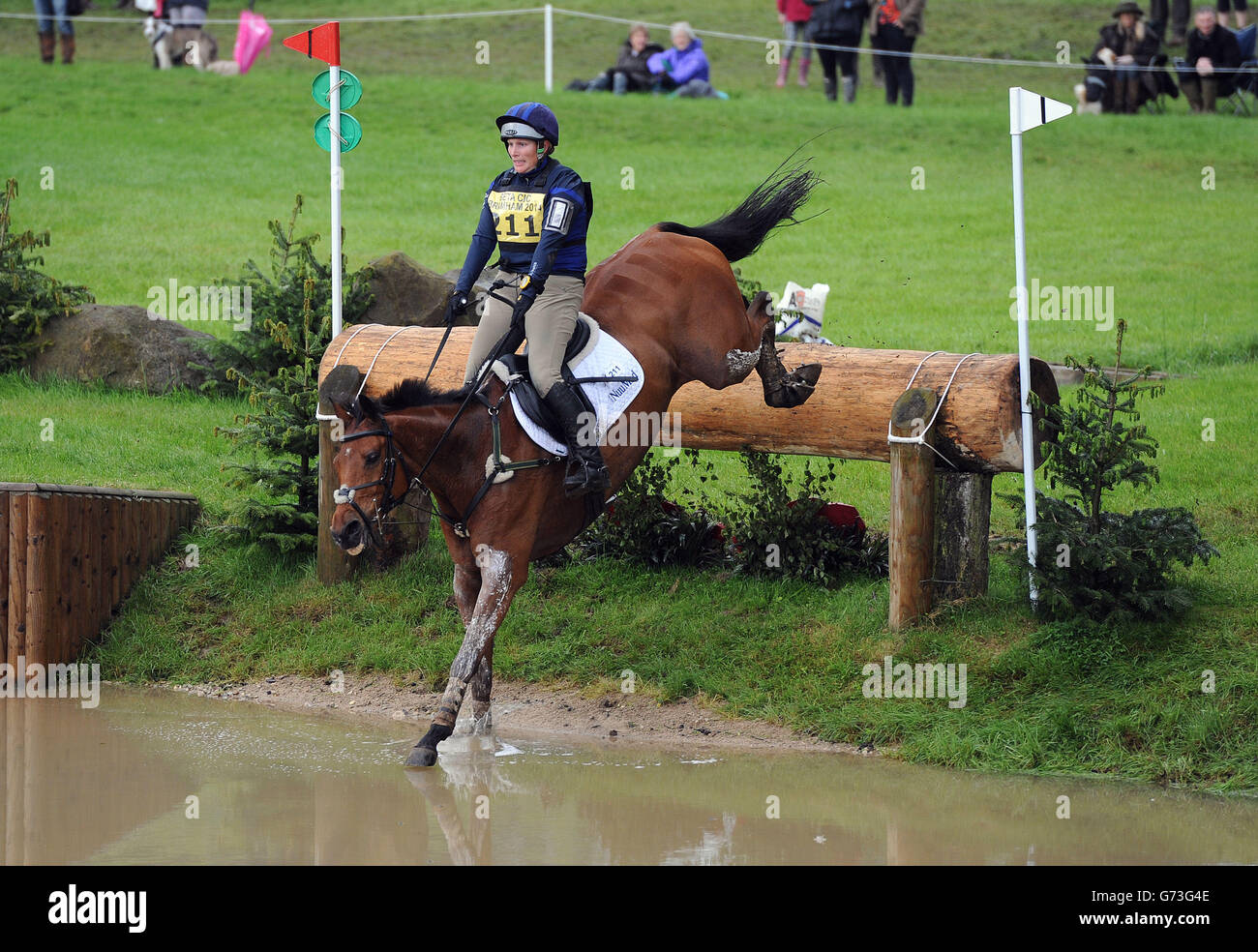 Zara Phillips riding High Kingdom competes in the CIC3* cross country ...