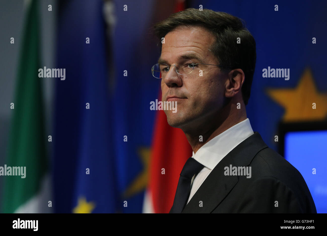 Prime Minister of the Netherlands Mark Rutte arrives for a meeting and ...