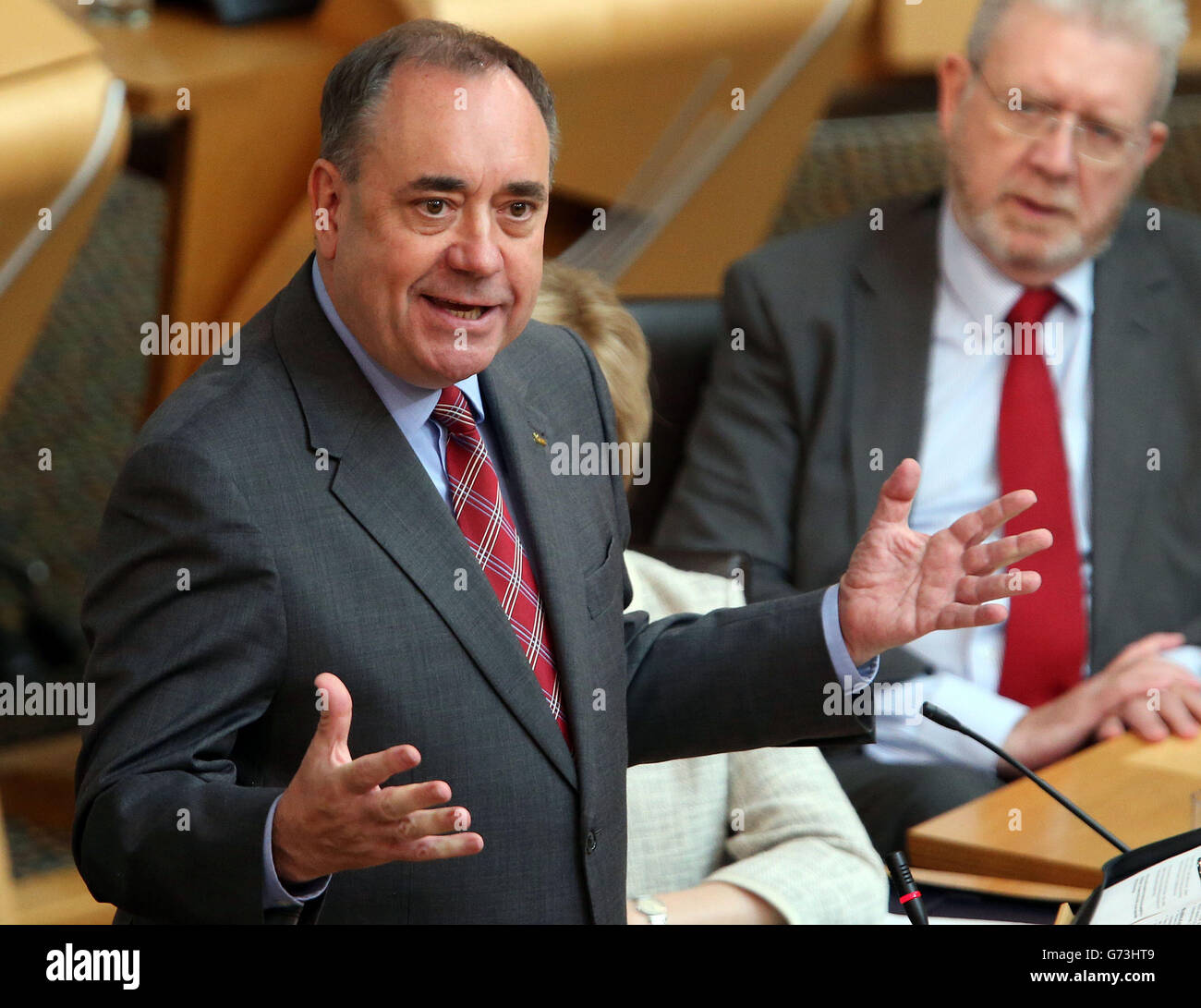 Scotlands First Minister Alex Salmond during First Minister's Questions ...