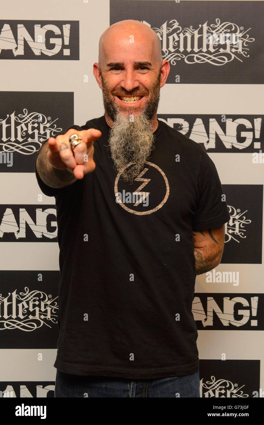 Scott Ian arriving at the Kerrang Awards, at the Troxy, in east London ...