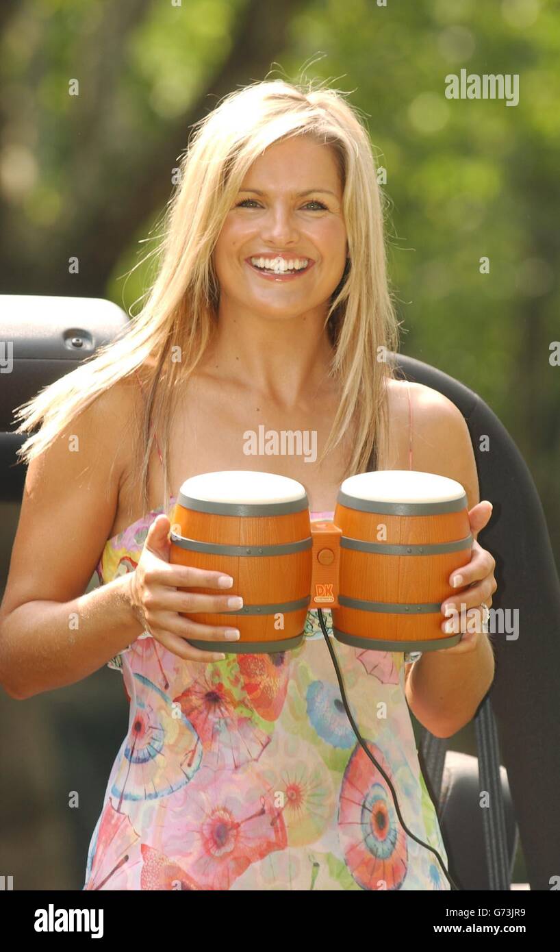 TV presenter Katy Hill during a photocall to launch the Nintendo Konga ...
