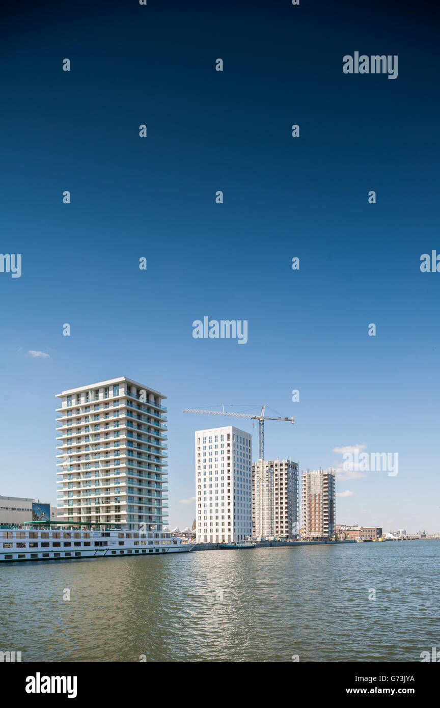 Belgium, Antwerp, towers at Kattendijkdok-Westkaai Stock Photo - Alamy