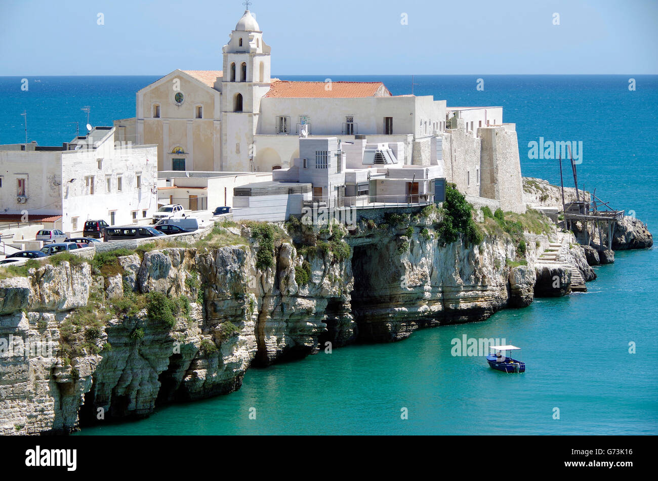 Vieste Apulia, S Italy, the town on its promontory Stock Photo - Alamy