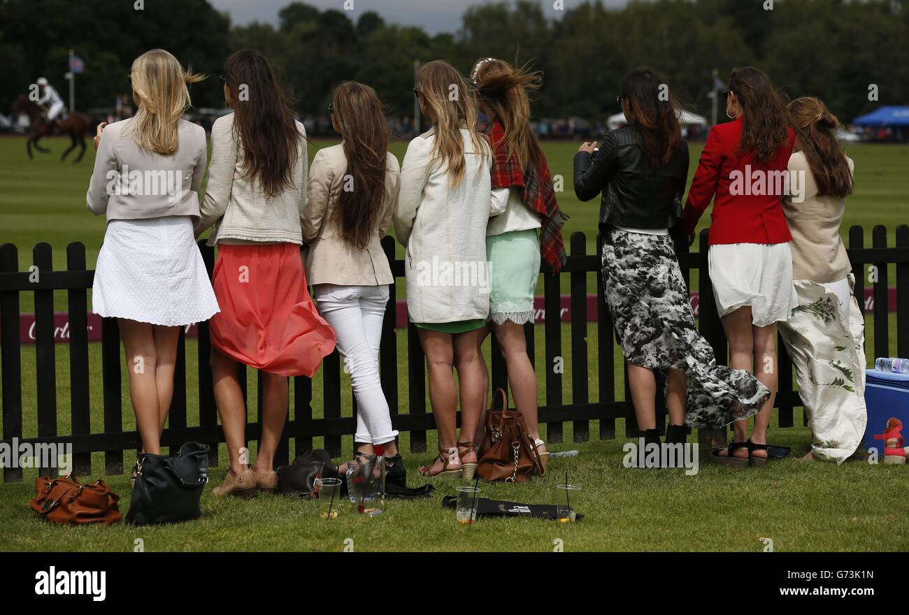 Spectators watch the Cartier Queen's Cup polo tournament final at ...