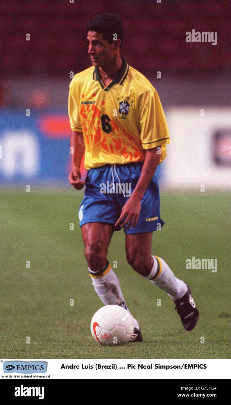 Soccer - Friendly - Holland v Brazil. Andre Luis (Brazil Stock Photo ...