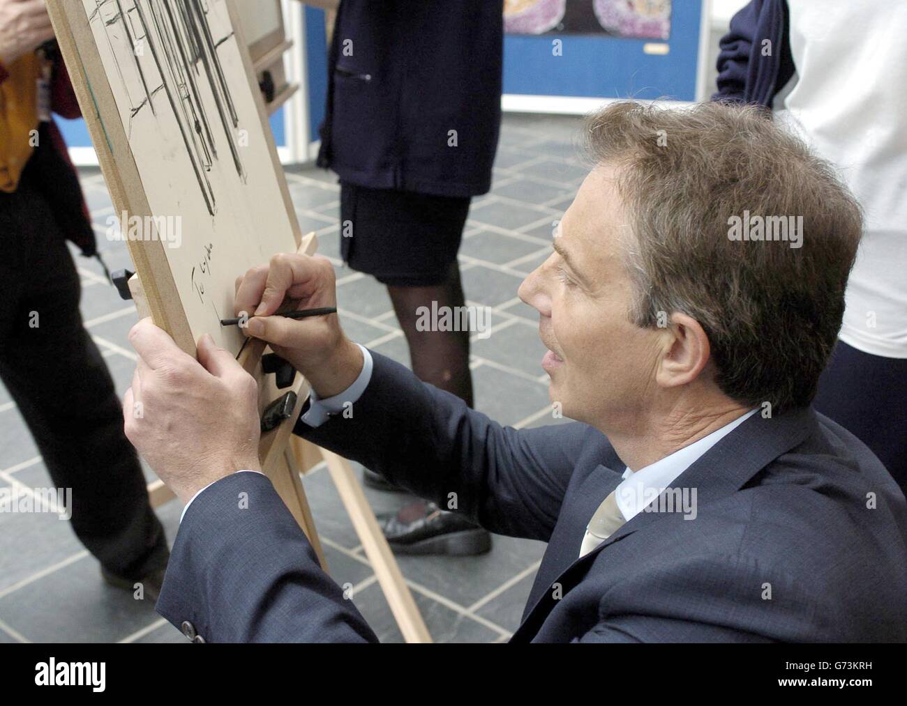 Prime Minister Tony Blair was a flop at art as a schoolboy, he admitted ...