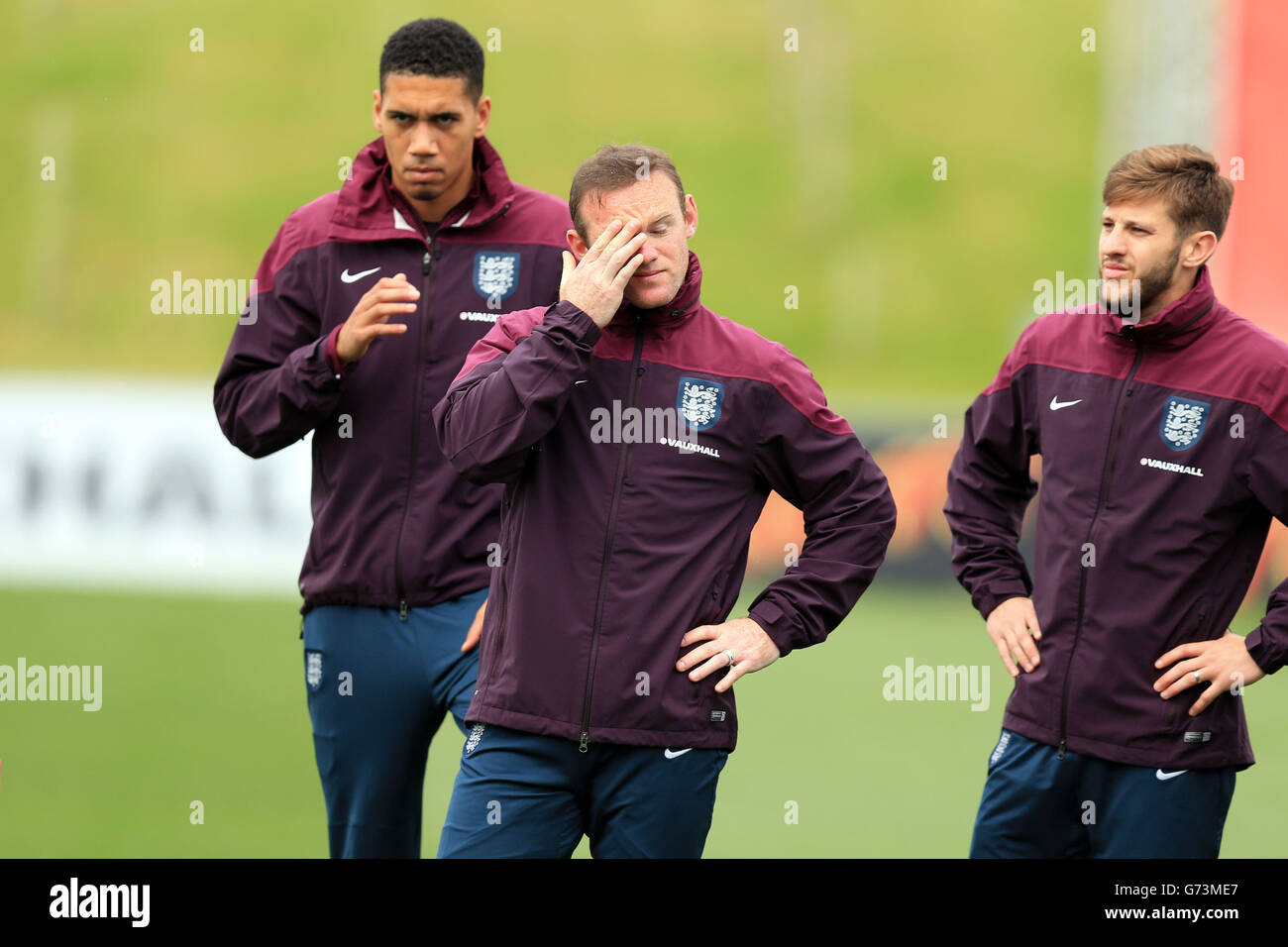 Wayne adam lallana during media day at st georges park hi-res stock ...