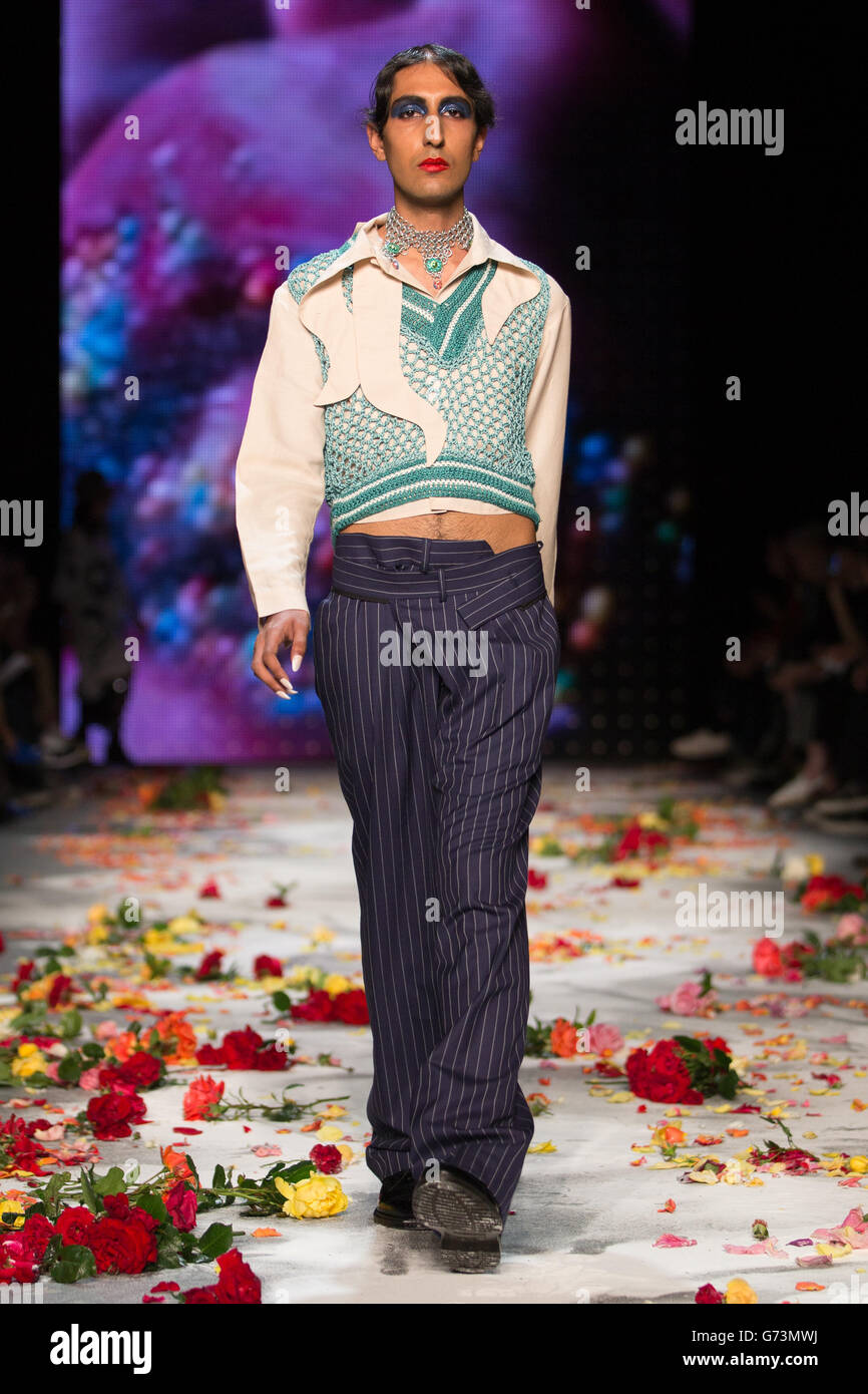 10th June 2016, London. Charles Jeffrey Loverly shows his designs as ...