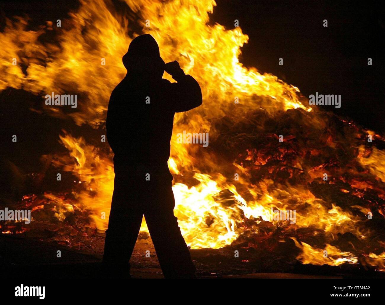 ULSTER Bonfires 1 Stock Photo - Alamy
