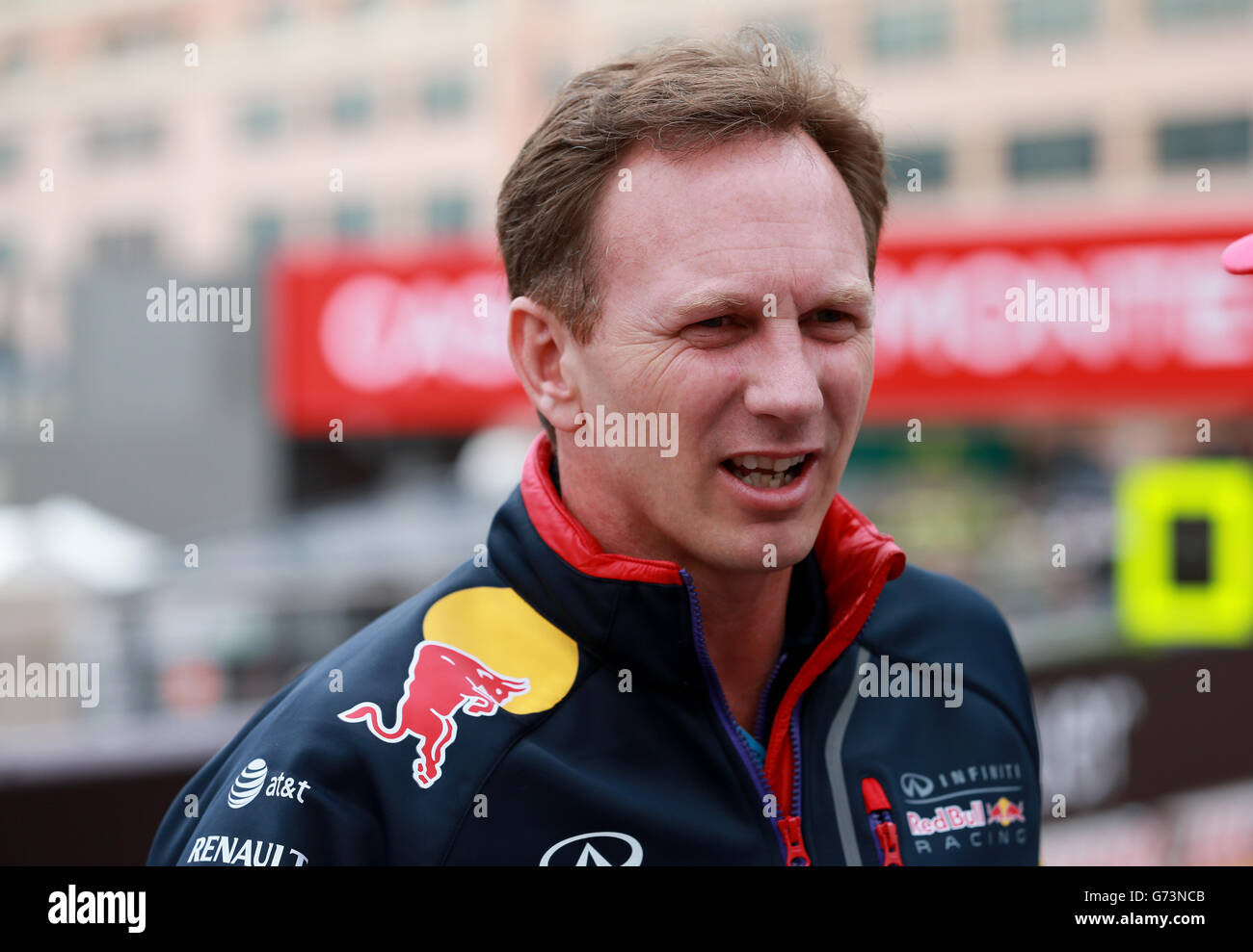 Red Bull Team Principal Christian Horner during practice for the 2014 Monaco Grand Prix at the ...