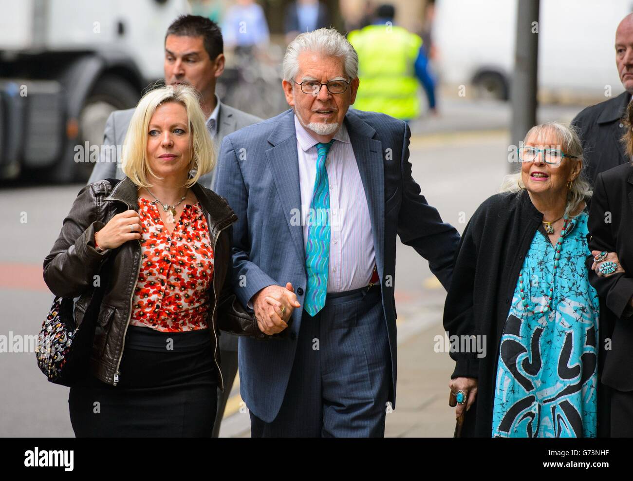 Veteran entertainer Rolf Harris arriving with daughter Bindi (left ...