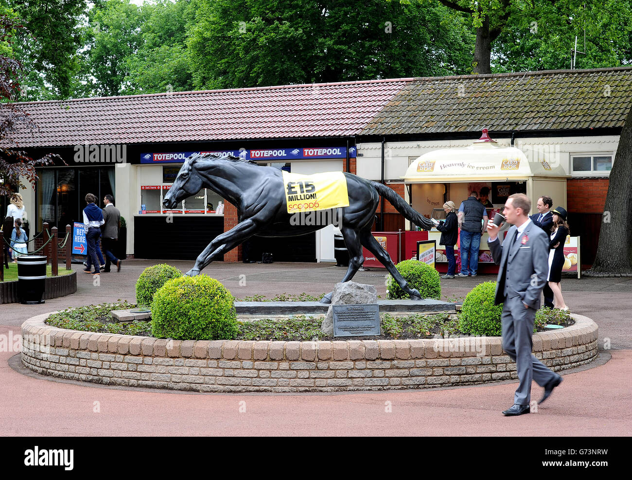 A view of advertising for Betfred's Scoop6 competition Stock Photo - Alamy