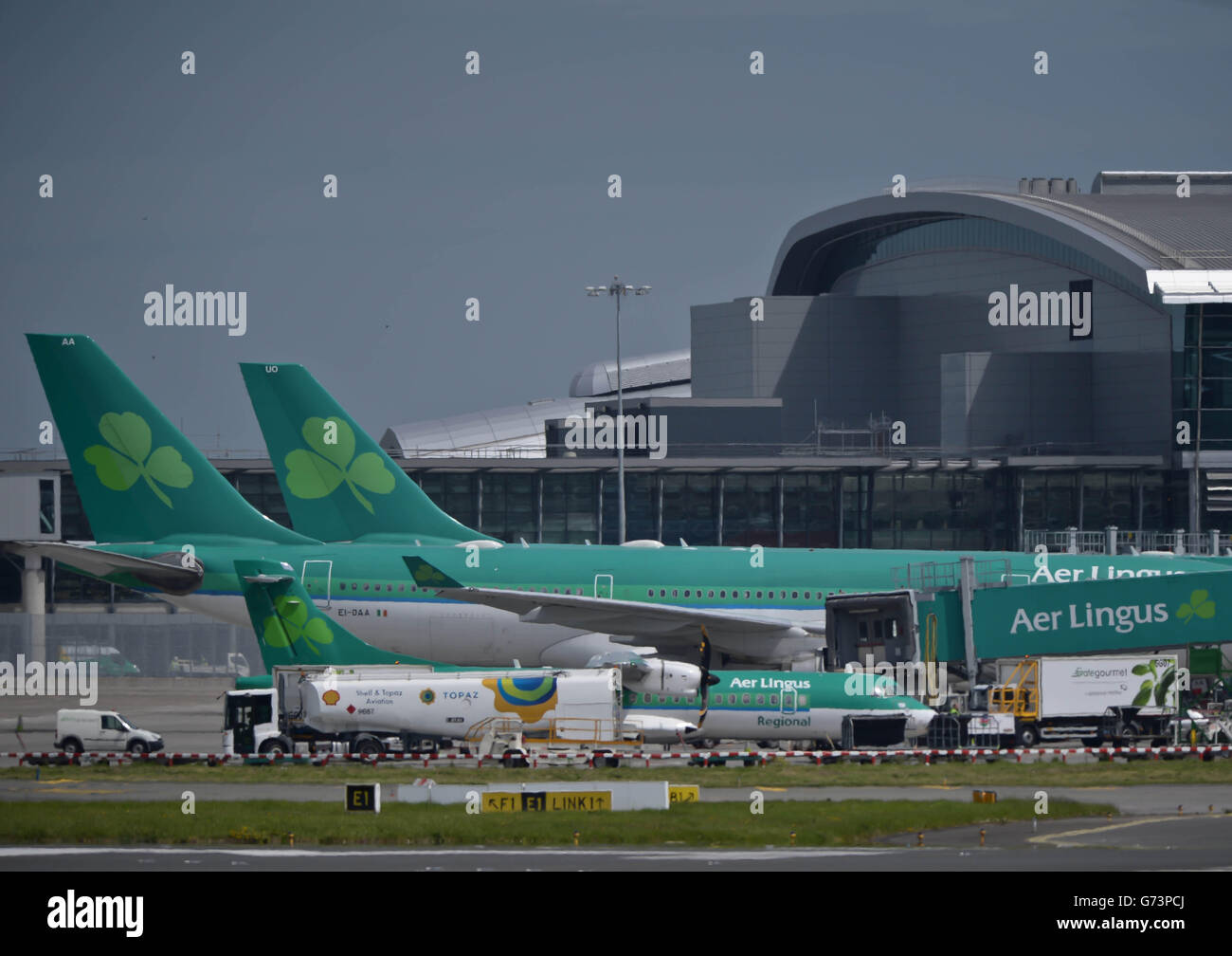 Aer Lingus planes at Dublin Airport as 200 flights have been disrupted ...
