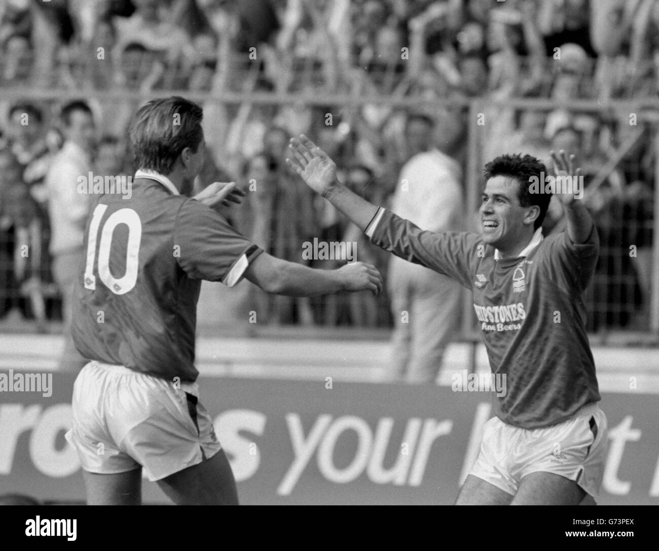 Open goal football Black and White Stock Photos & Images - Alamy