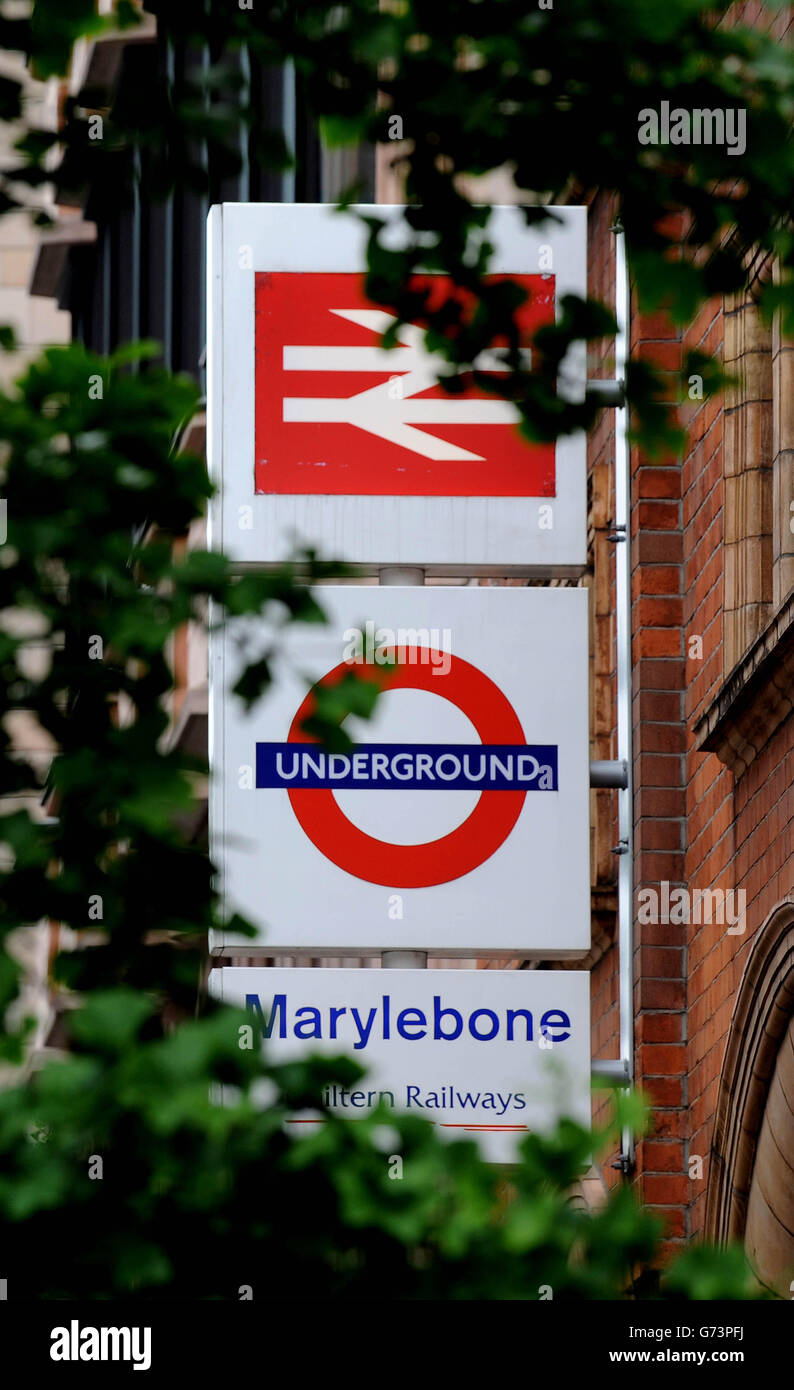 A general view marylebone underground station hi-res stock photography ...