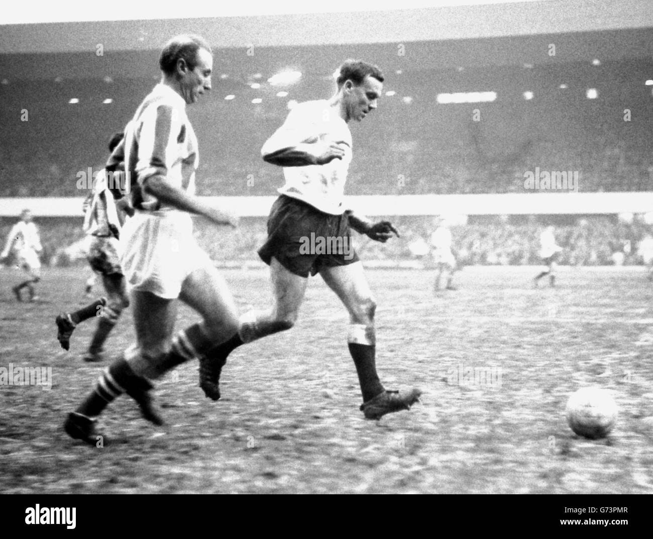 He's 50, but Stoke City's outside-right Stanley Matthews (left) is ...