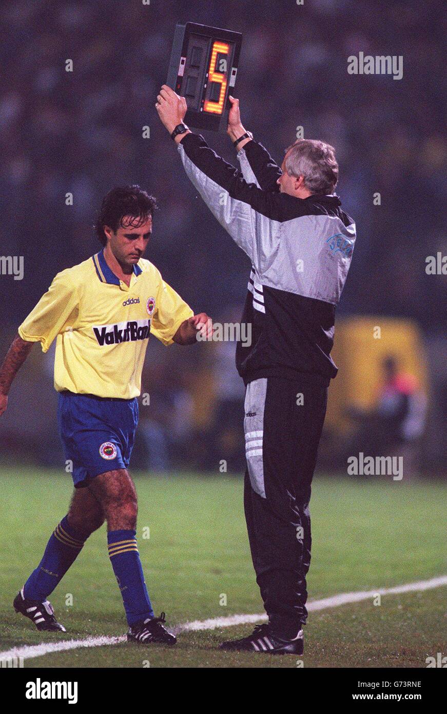 Football substitution board hi-res stock photography and images - Alamy