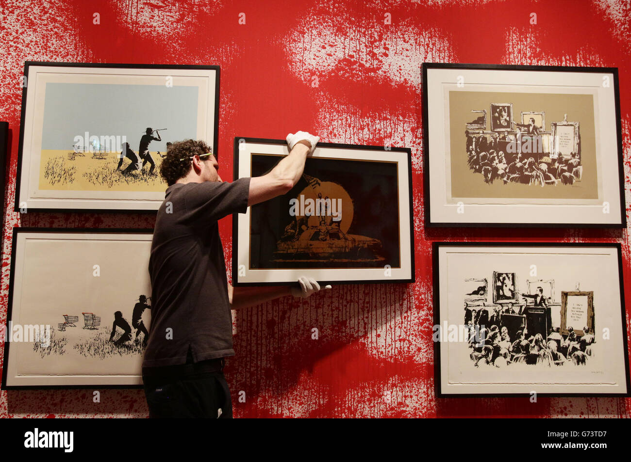 Banksy Art Exhibition S2 Gallery Stock Photo - Alamy