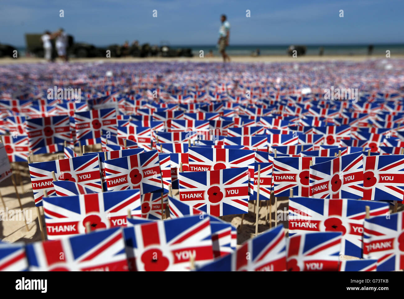 News memorial dday flags hi-res stock photography and images - Alamy