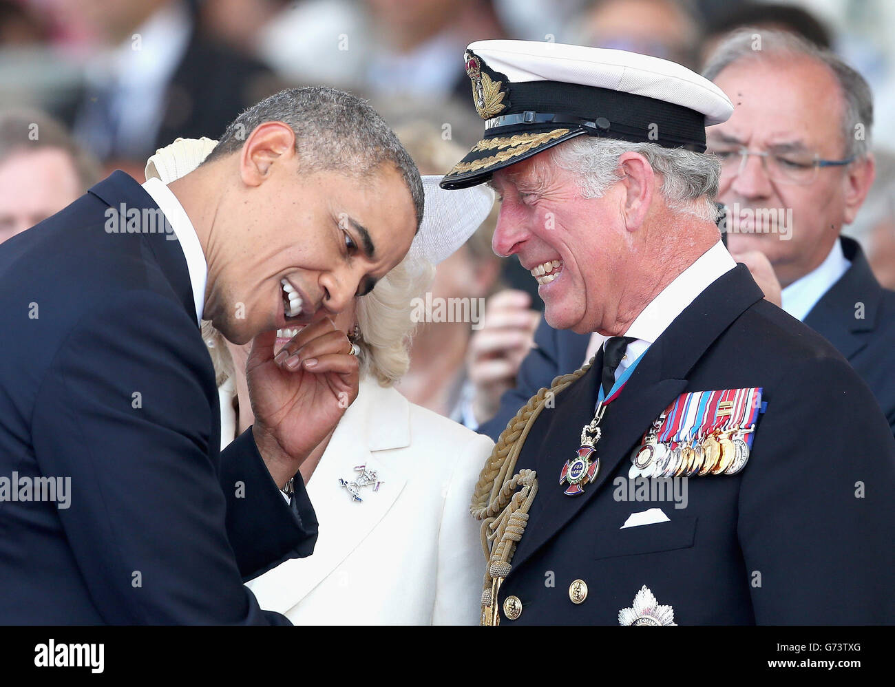 US President Barak Obama meets the Prince of Wales during an ...