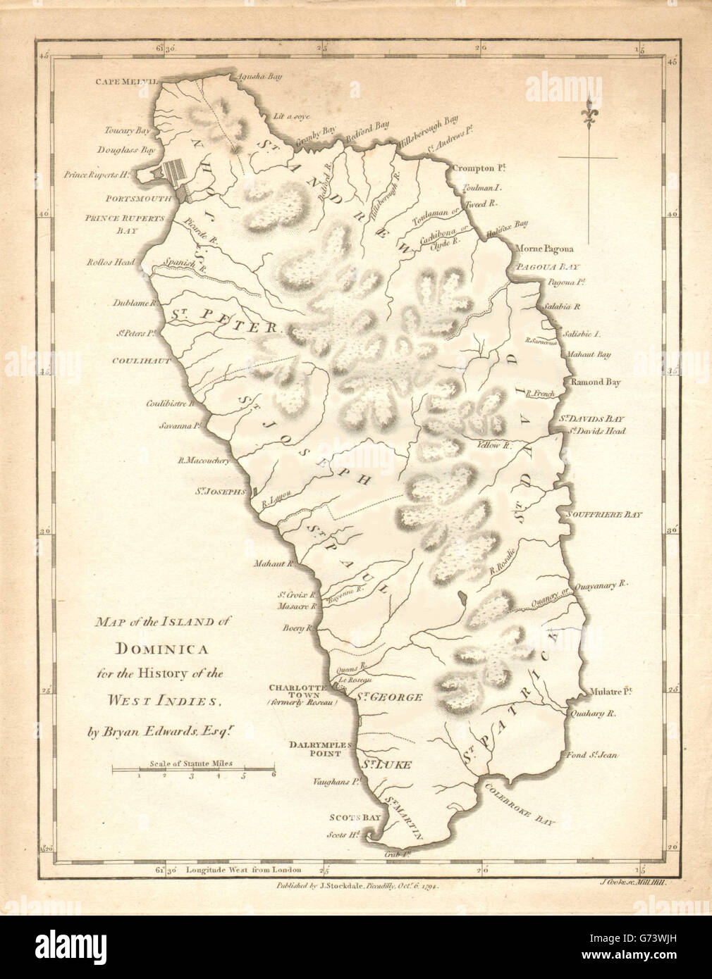 Map dominica hi-res stock photography and images - Alamy